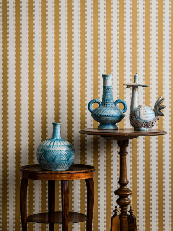 Jagged Stripe Mustard 30-57 – Scandinavian Wallpaper