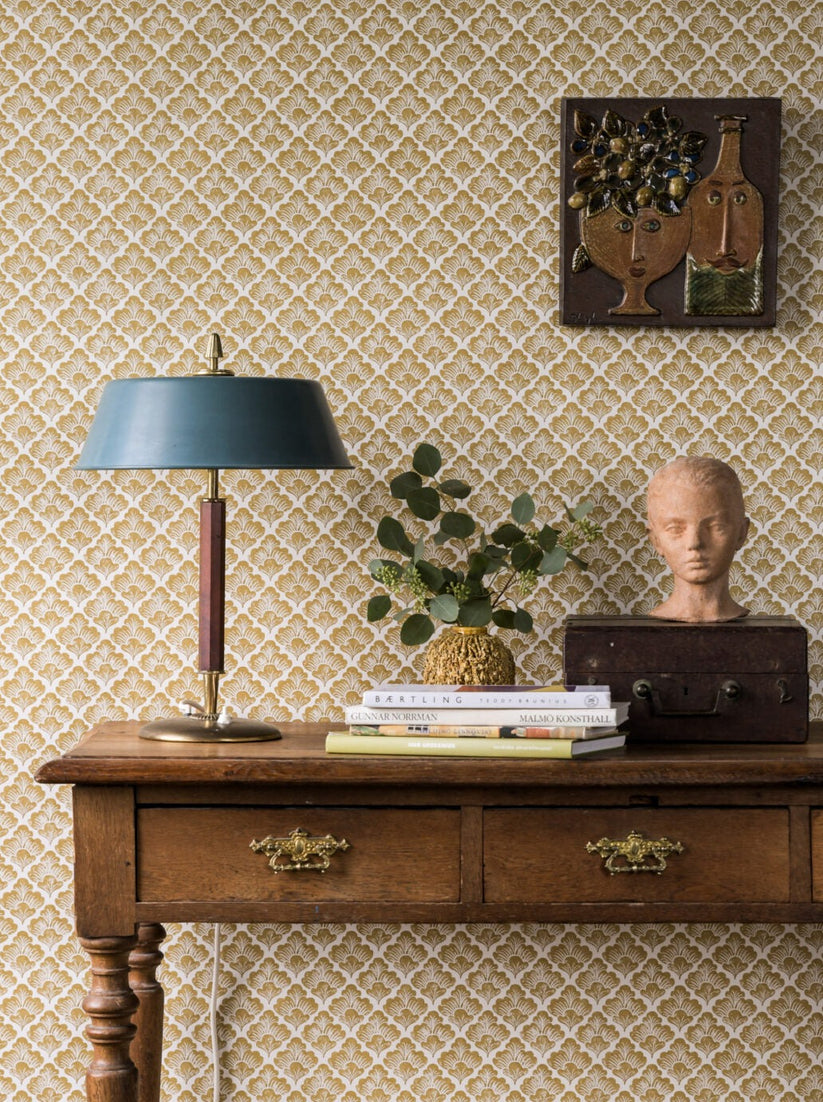 Laura Golden Yellow - 37-67 – Scandinavian Wallpaper