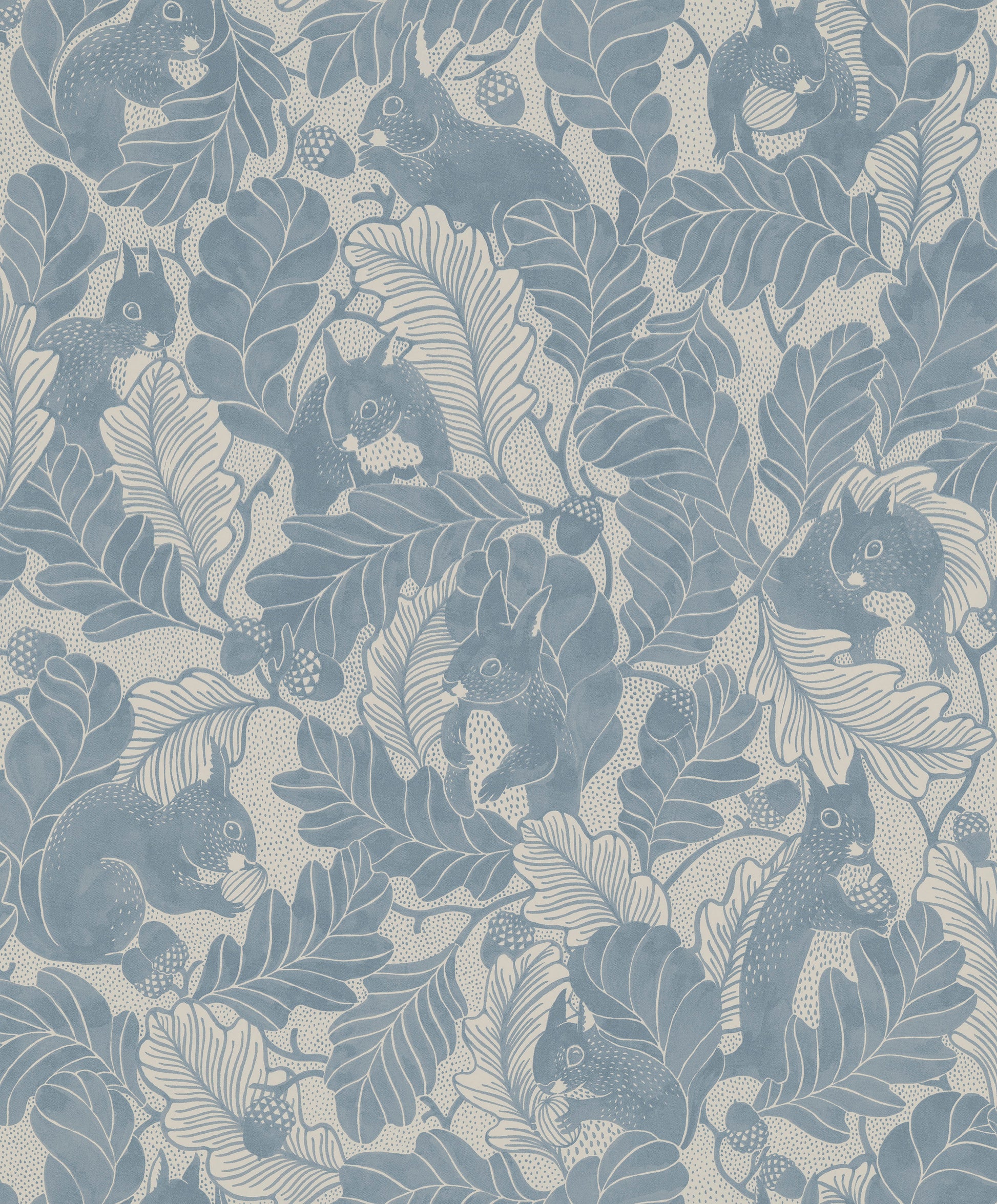 Oak Tree Tails Washed Denim - 19-54 – Scandinavian Wallpaper