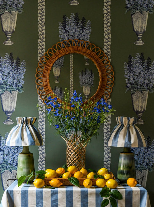 Delphinium Arbour Green - 27-65 – Scandinavian Wallpaper
