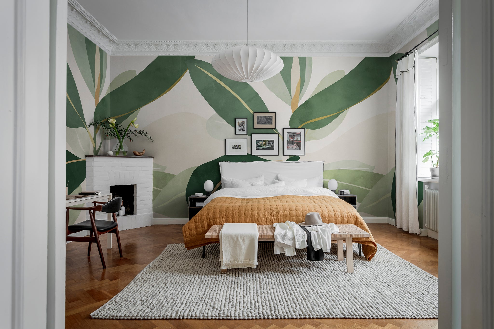 Ruby, Green - R18590 Mural – Scandinavian Wallpaper